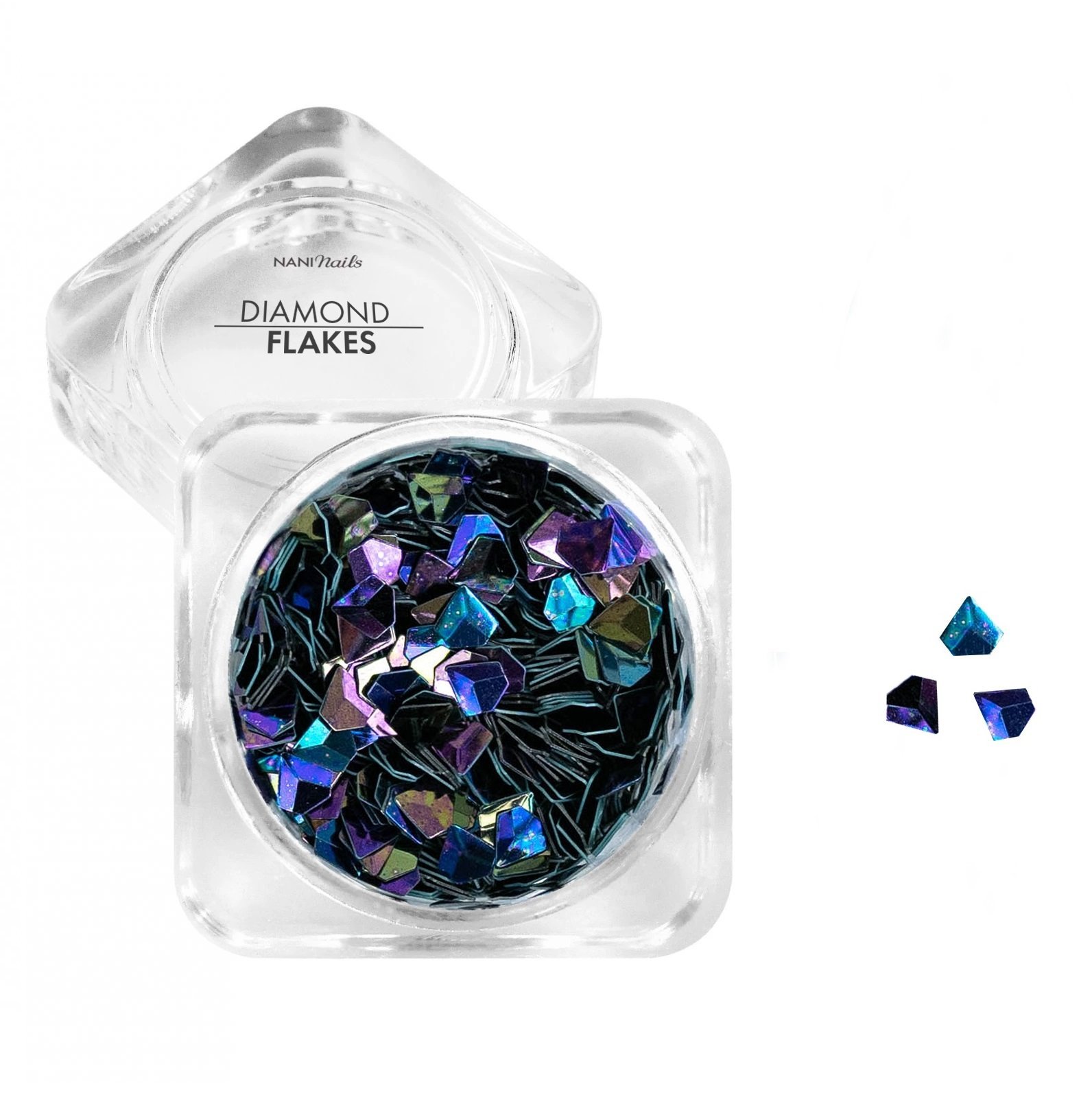 NANI dekoracija Diamond Flakes – 3 - NaniNails.lt