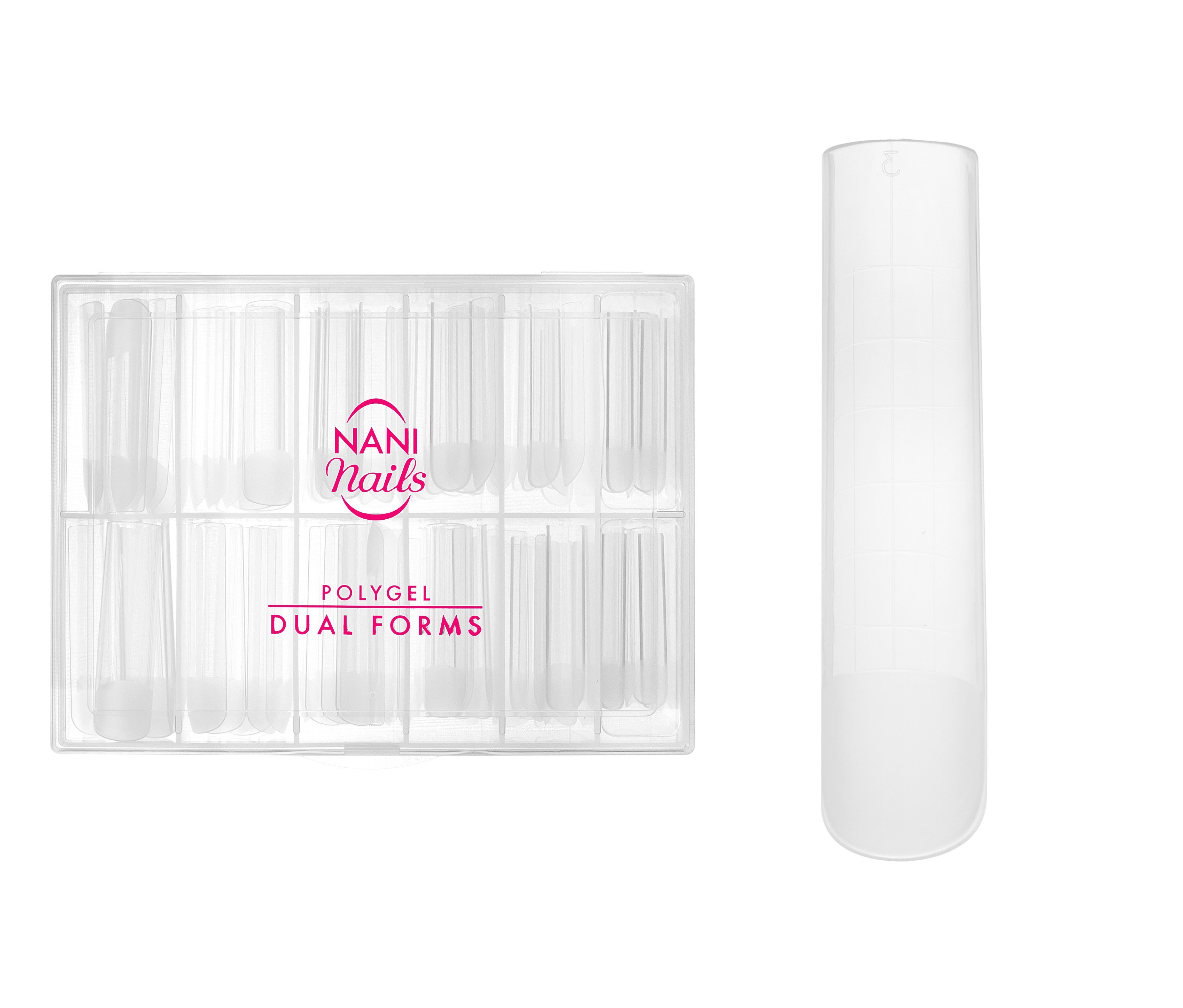 Moldes NANI Dual Forms para polygel, 130 unidades, Square - NaniNails.pt